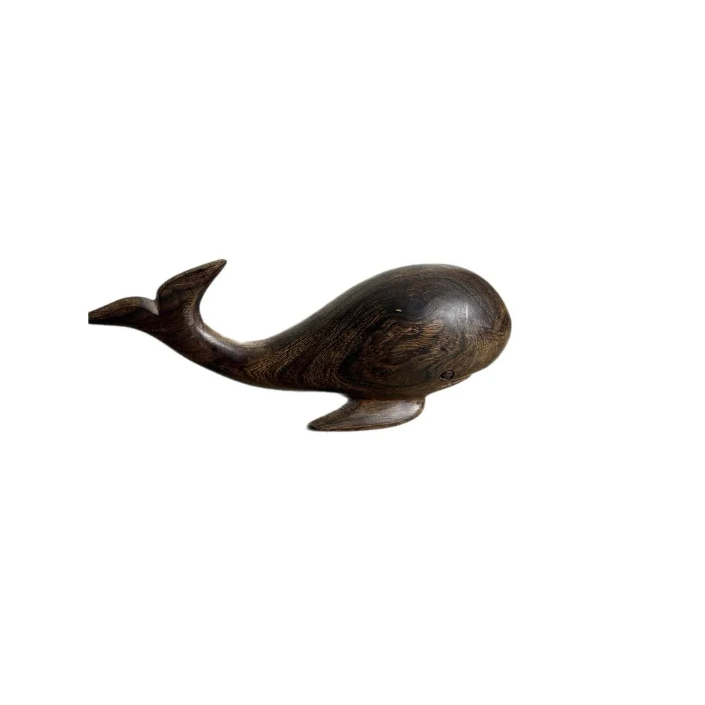 Home Decor | Art | Vintage Mcm Hand Carved Ironwood Whale Figurine ...